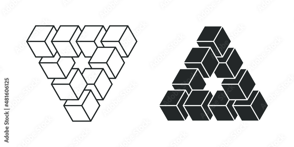 Penrose Triangle Cubes
