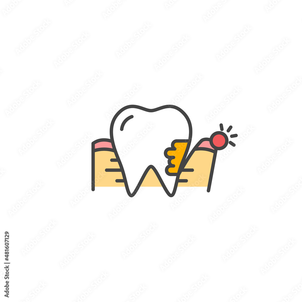 Periodontitis icon. Gum Disease vector sign Tooth pain. Stock Vector ...