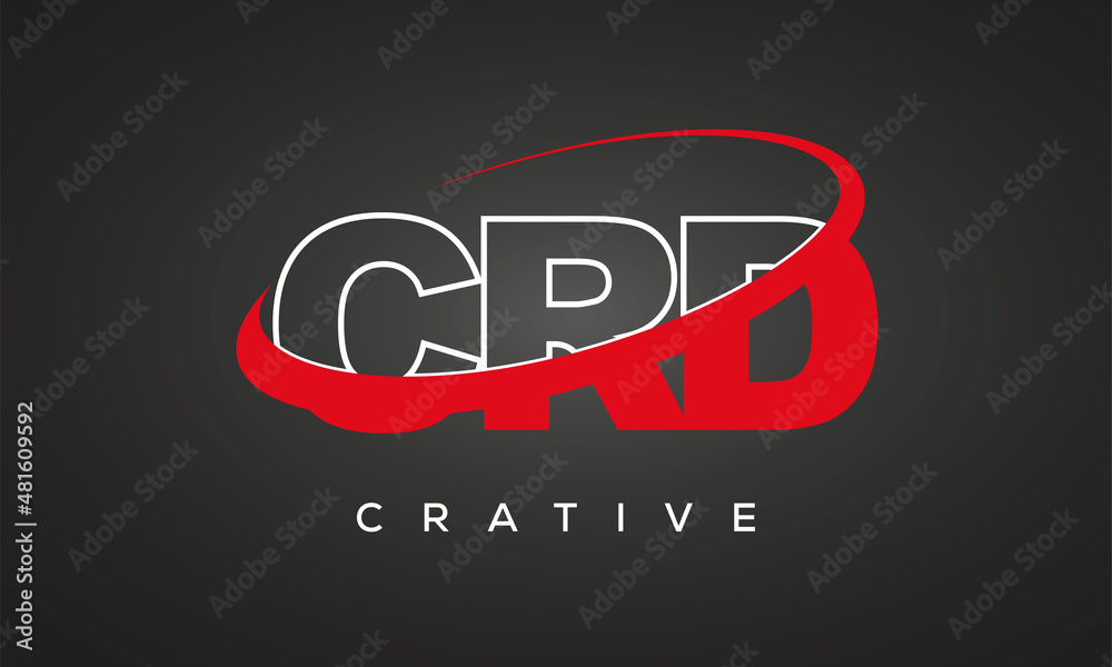 CRD creative letters logo with 360 symbol Logo design Stock Vector ...