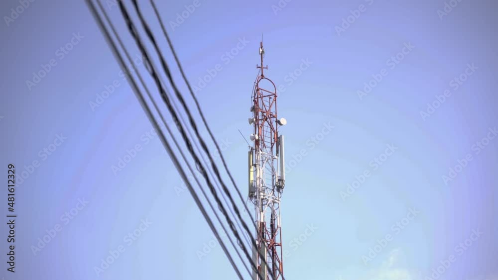 large repeater for telecommunication equipment on a pole with voltage ...