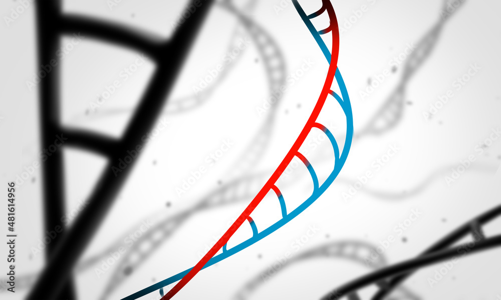DNA molecule structure. DNA helix. Research molecule. Scientific ...
