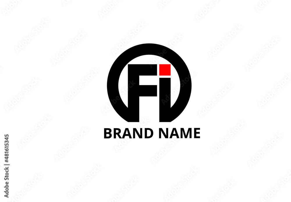fi if f i initial letter logo Stock Vector | Adobe Stock