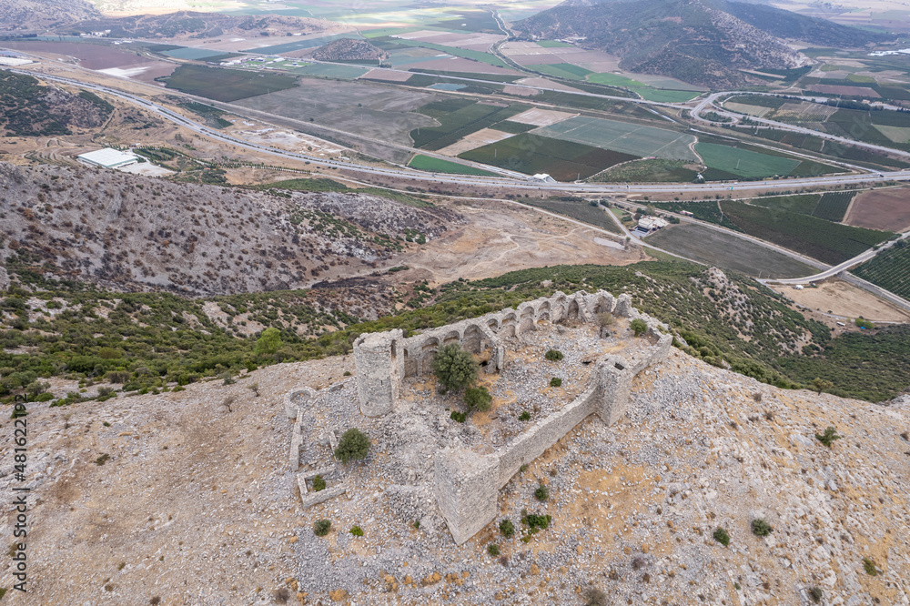 Goat castle located on the 300 meters high hill known as Alaman ...
