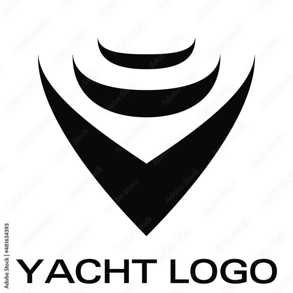 Vector flat logo design for yacht branding, maritime brands, yacht ...