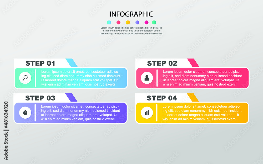 Vector Infographic design with icons. options or steps. process diagram ...