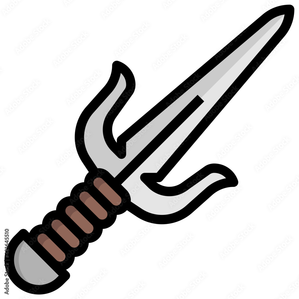 Sai Filled Outline Stock Vector Adobe Stock