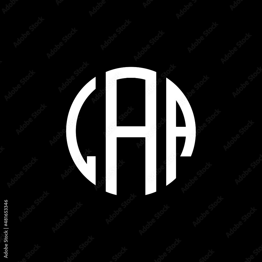 LAA letter logo design. LAA modern letter logo with black background ...