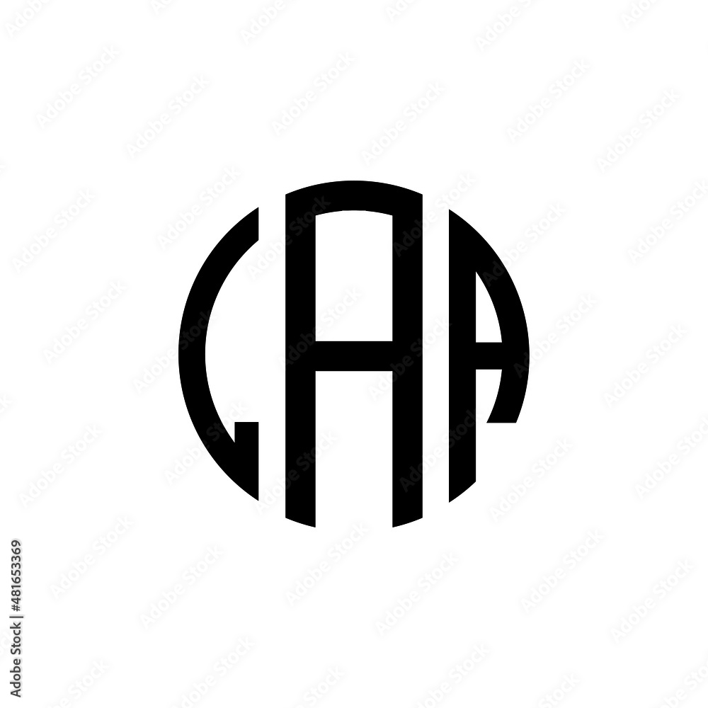 LAA letter logo design. LAA modern letter logo with black background ...