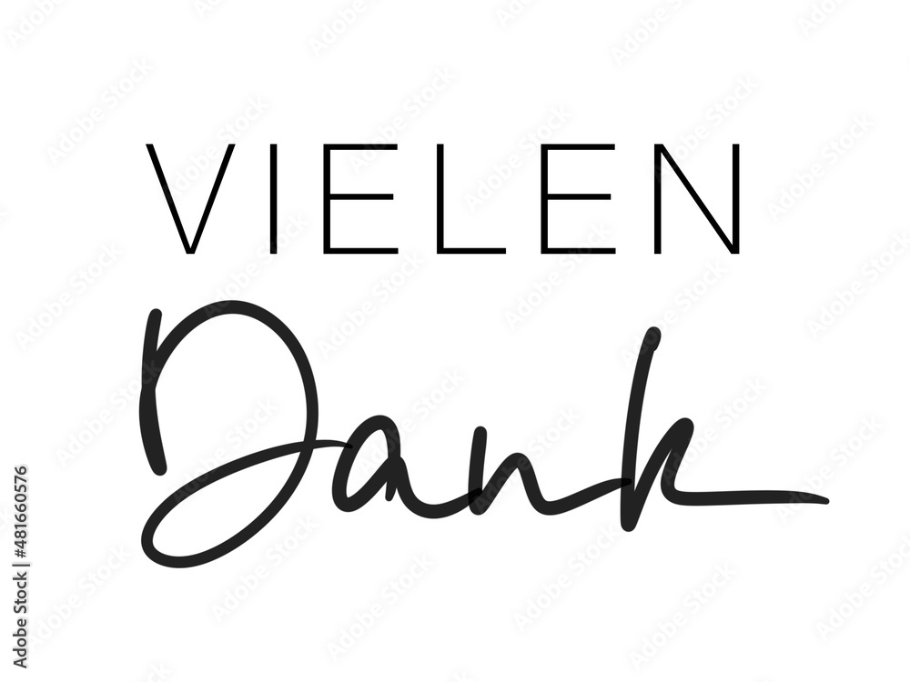 Vielen Dank handlettering Font (4) Stock-Illustration | Adobe Stock