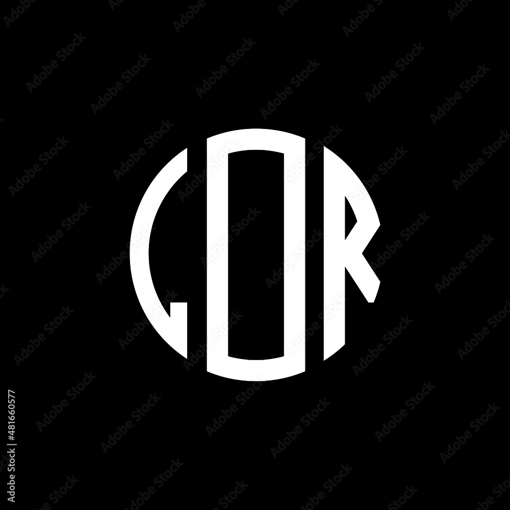 LDR letter logo design. LDR modern letter logo with black background ...