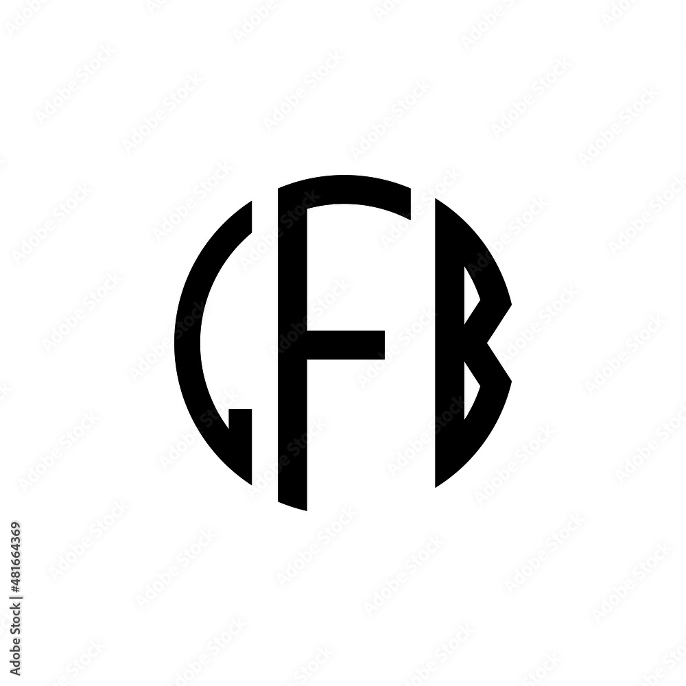 LFB letter logo design. LFB modern letter logo with black background ...