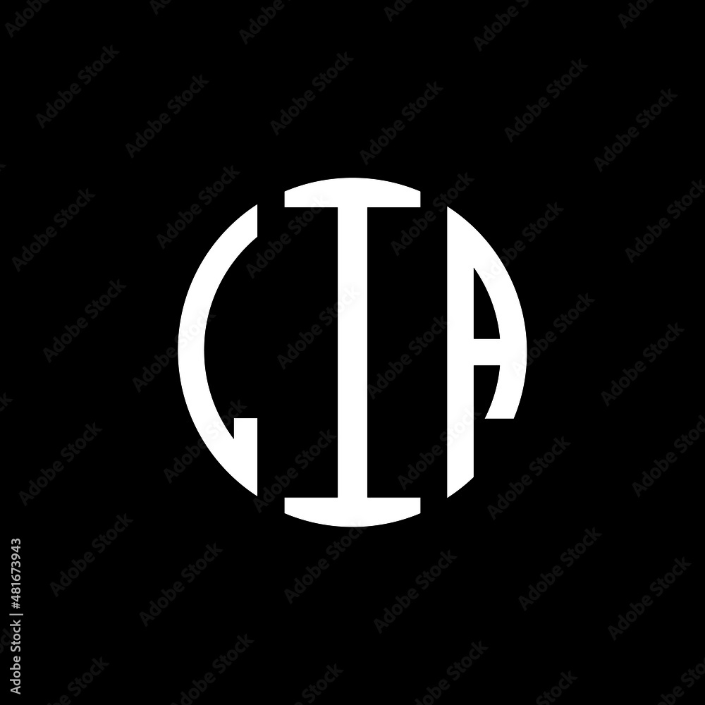 Plakat LIA letter logo design. LIA modern letter logo with black ...