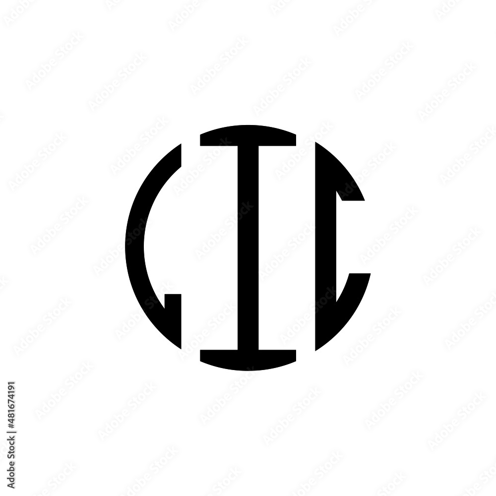 LIC letter logo design. LIC modern letter logo with black background ...