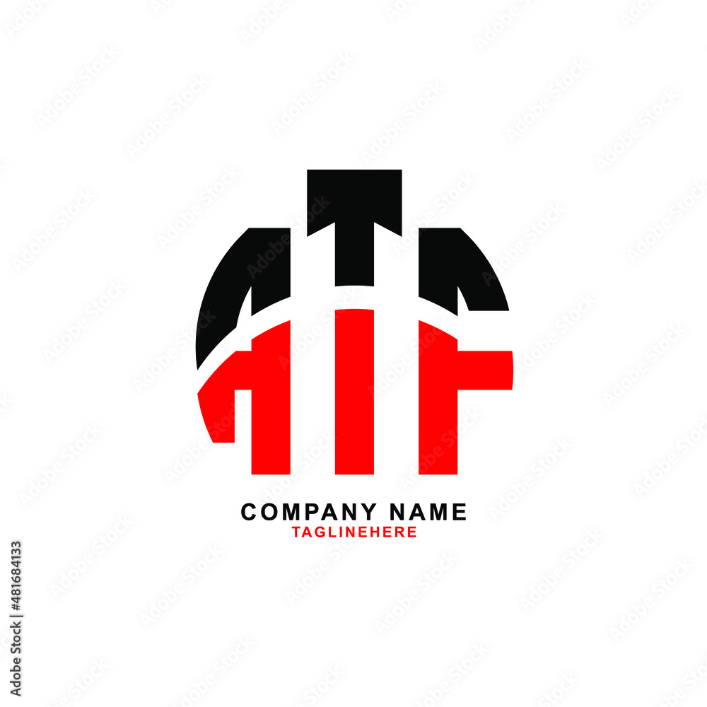 ATF letter design. ATF letter logo design with white background. ATF ...