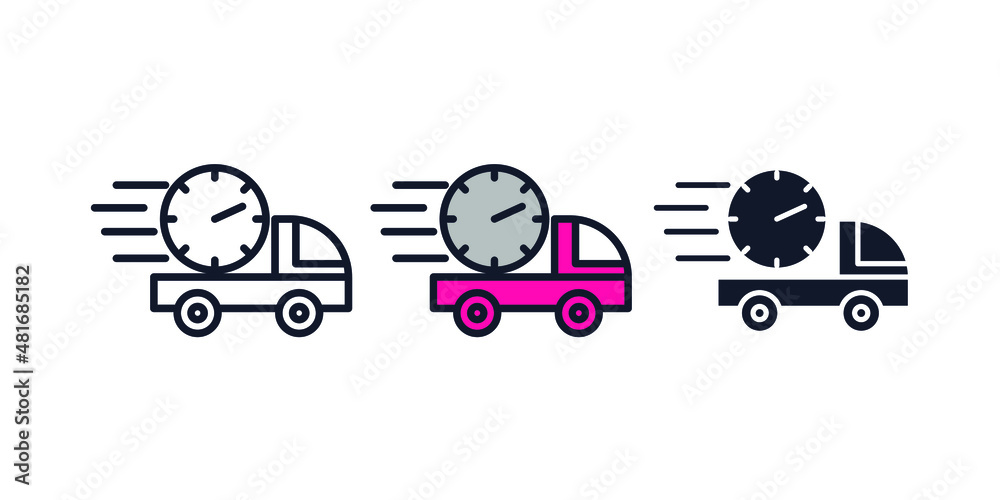 car delivery. fast shipping icon symbol template for graphic and web ...