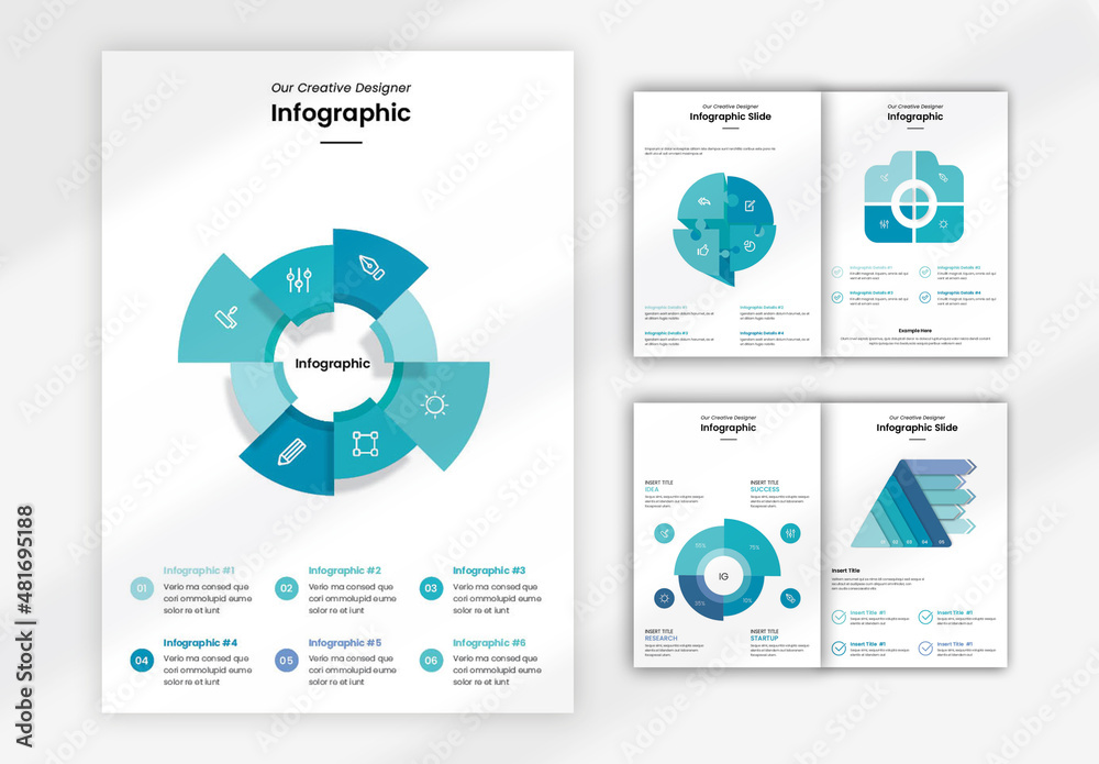 Business Infographic Brochure Stock Template | Adobe Stock