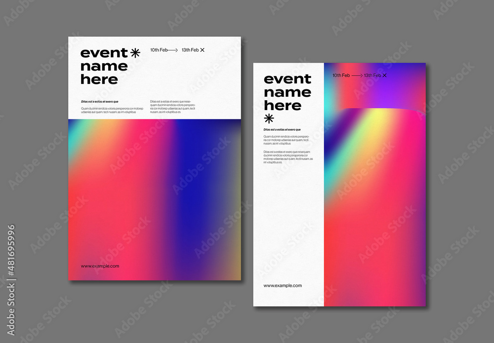 Minimal Event Poster Layout with Gradient Stock Template | Adobe Stock