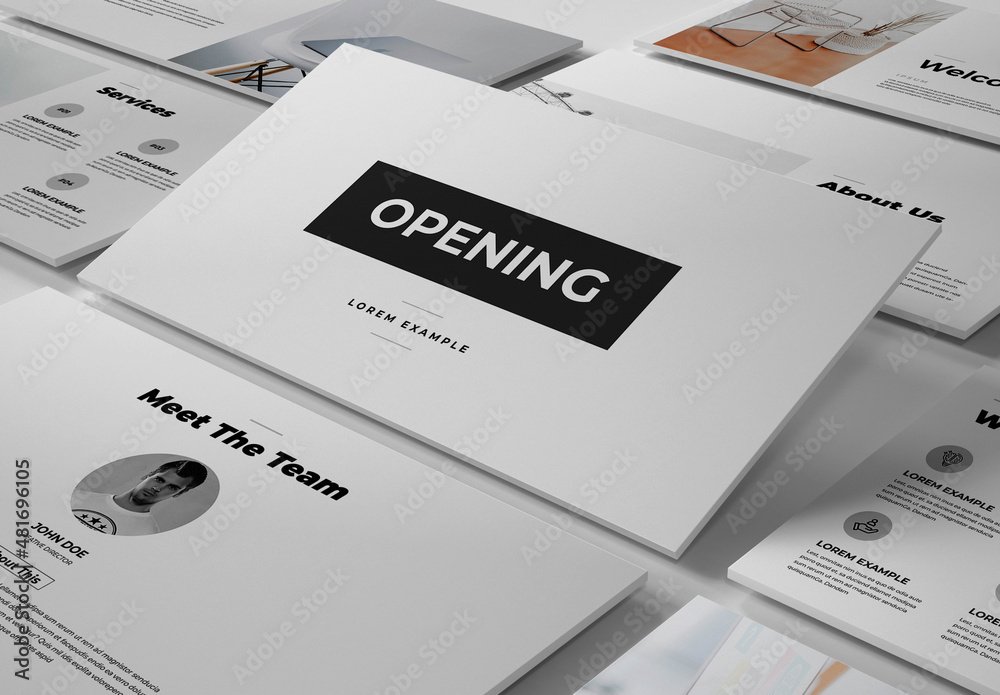 Opening Presentation Layout Stock Template | Adobe Stock