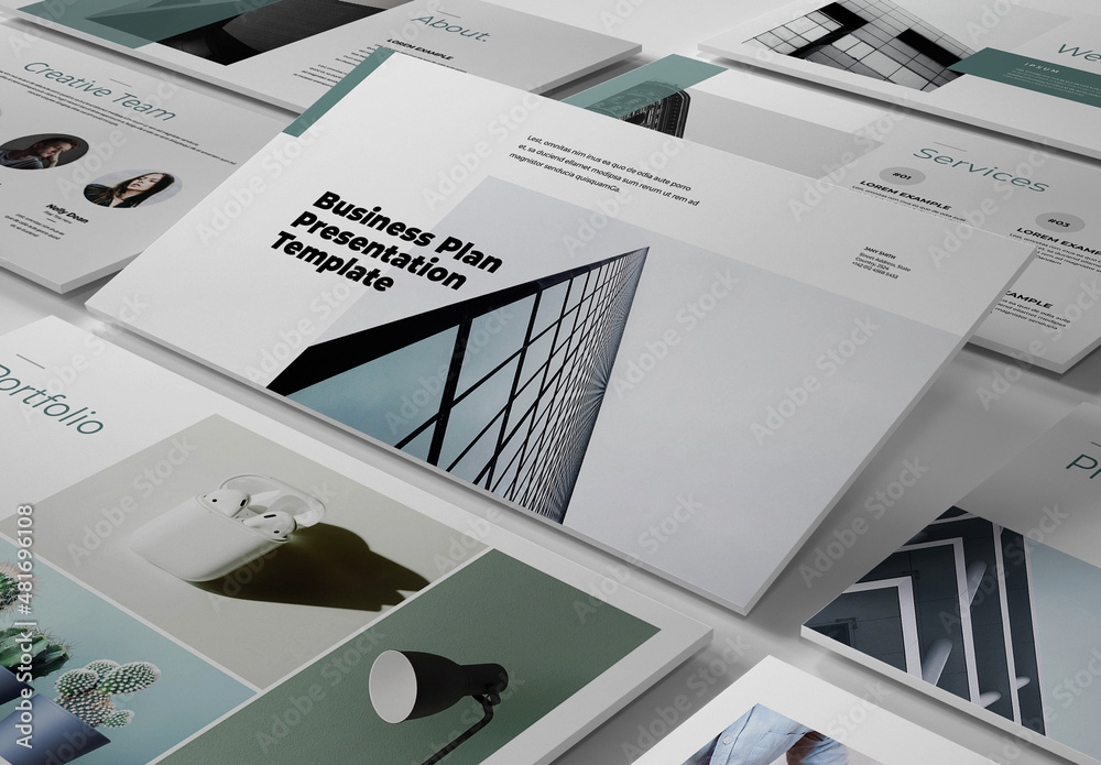 Business Plan Presentation Layout Stock Template | Adobe Stock