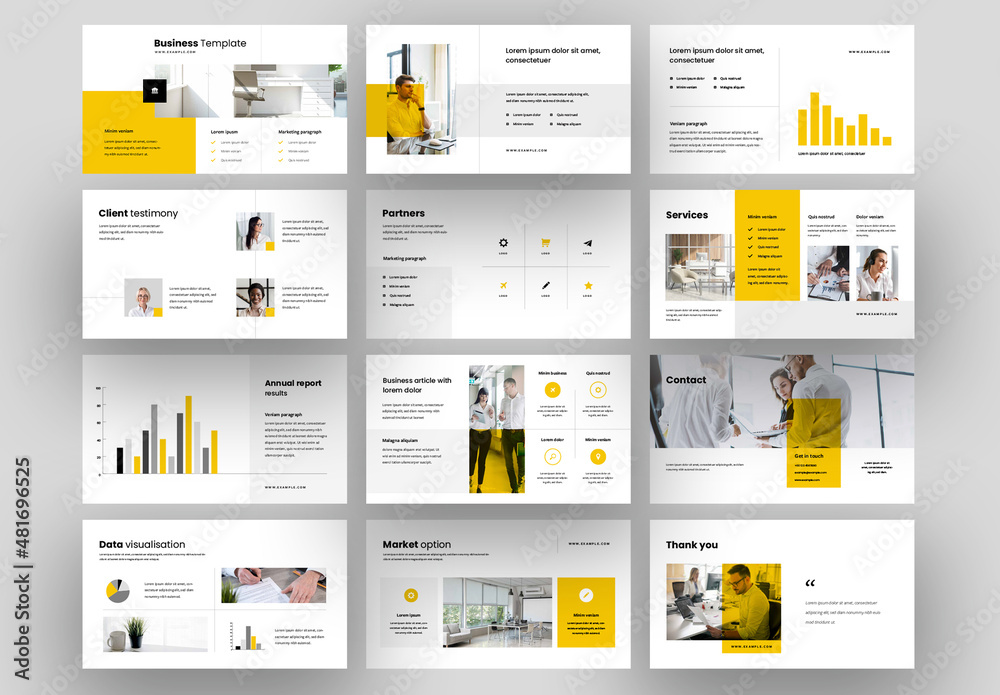 Clean Presentation Layouts for Business Purpose Stock Template | Adobe ...