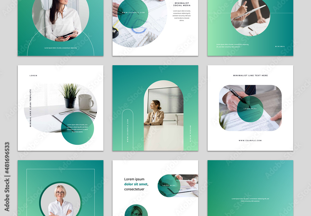 Clean Mobile Business Post Layouts Stock Template | Adobe Stock