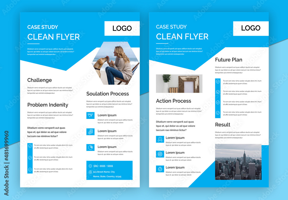 Case Study Clean Flyer Stock Template | Adobe Stock