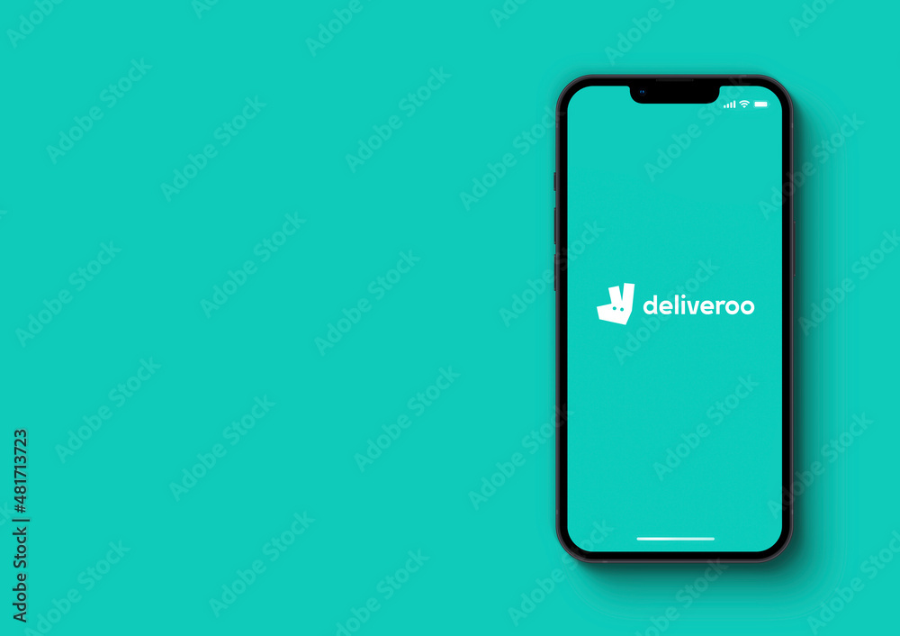 Deliveroo online food ordering and delivery platform app on the ...