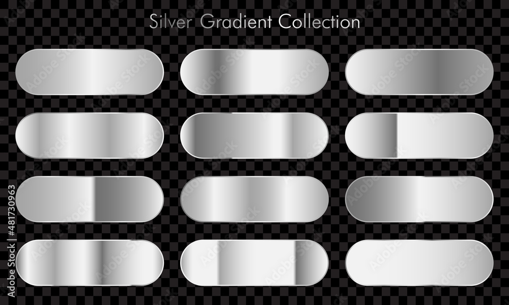 Huge big collection of silver gradients background swatches. Silver ...