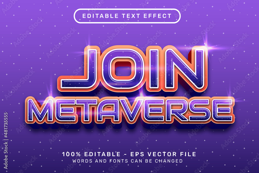join metaverse galaxy color, 3d text effect and editable text effect ...