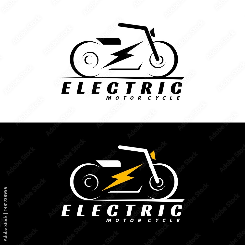Electric bike logo design vector Stock Vector | Adobe Stock