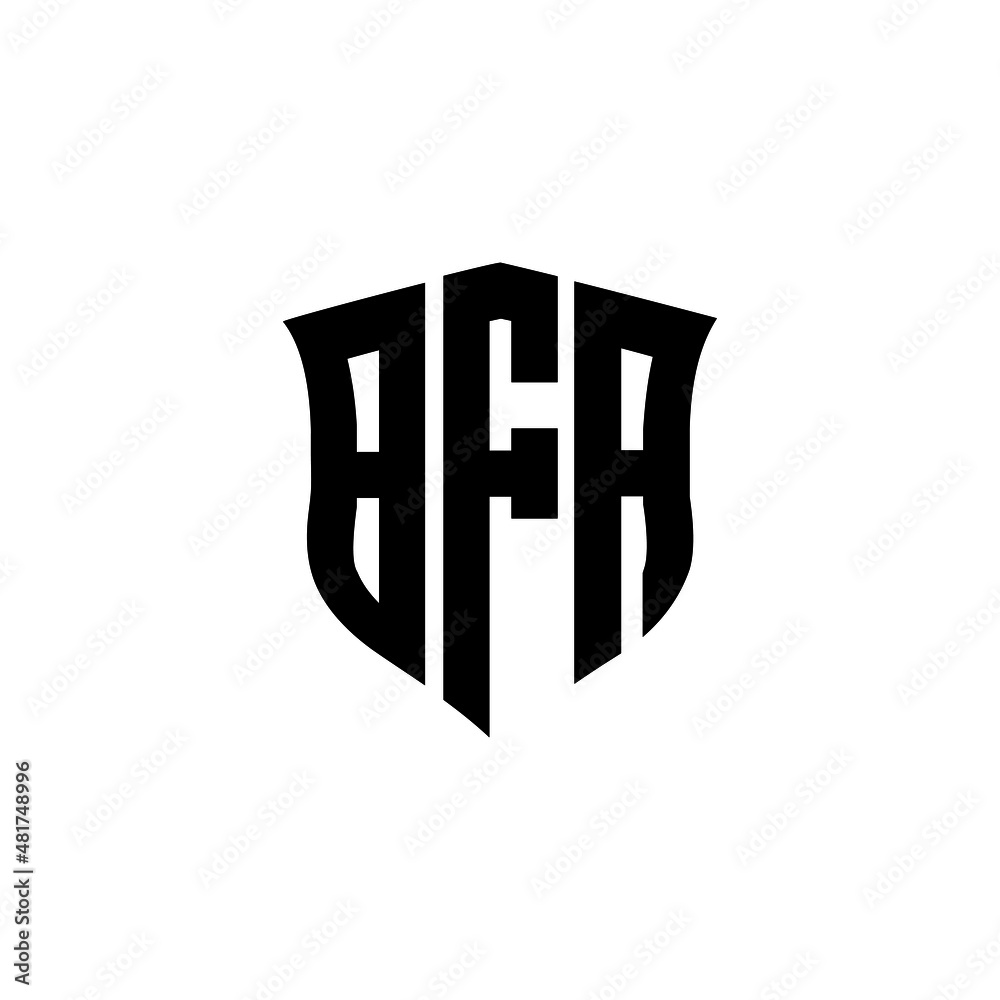 BFA letter logo design with white background in illustrator, vector ...