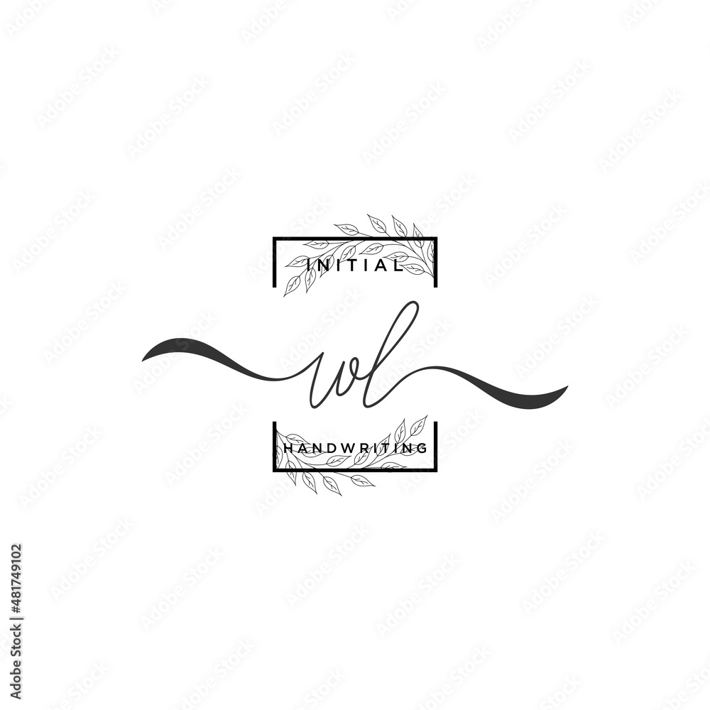 Initial Letter WL Signature Handwriting Template Logo Vector Stock ...