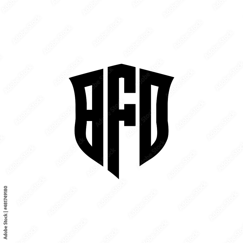 BFO letter logo design with white background in illustrator, vector ...