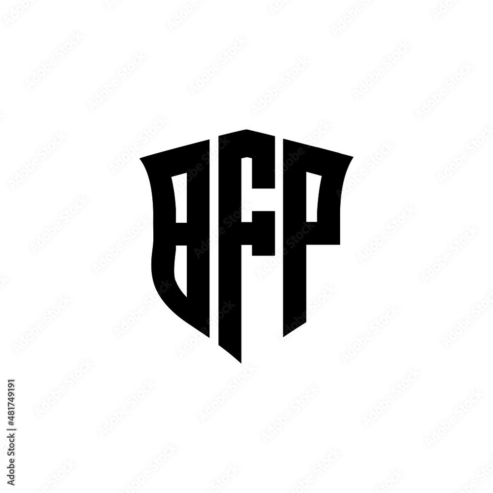 BFP letter logo design with white background in illustrator, vector ...