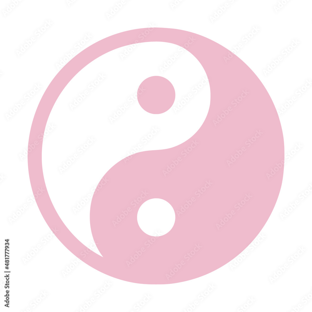 Yin and Yang Tao pink version vector illustration - Original size ...