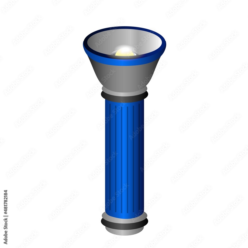 Flashlight icon cartoon vector. Hand lantern Stock Vector | Adobe Stock