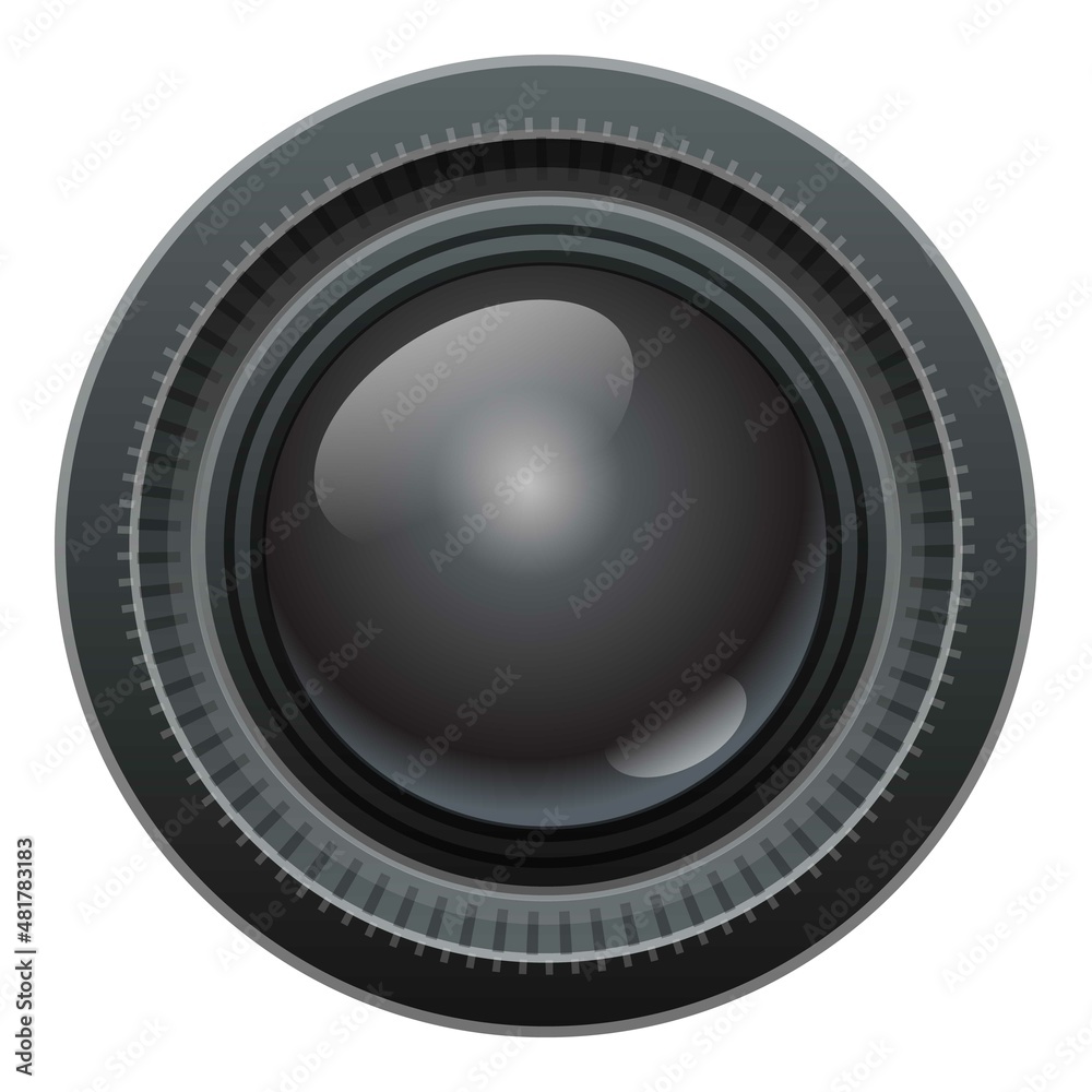 Camera lens icon cartoon vector. Photo studio Stock Vector | Adobe Stock