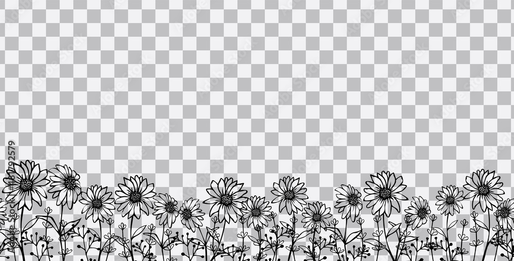 Daisy Clipart Black And White Border
