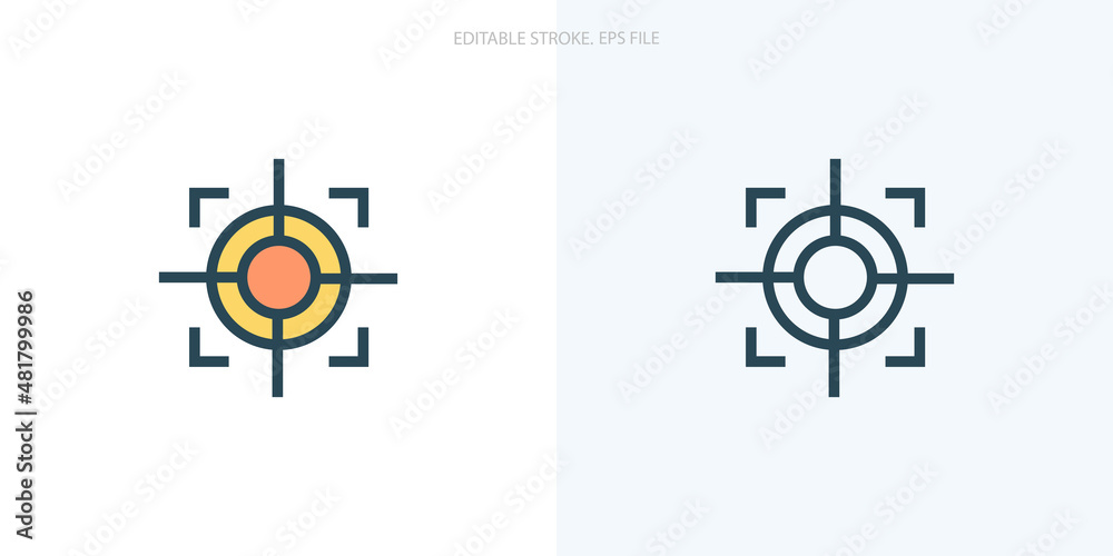 Focus icon for your website, logo, app, UI, product print. Focus ...