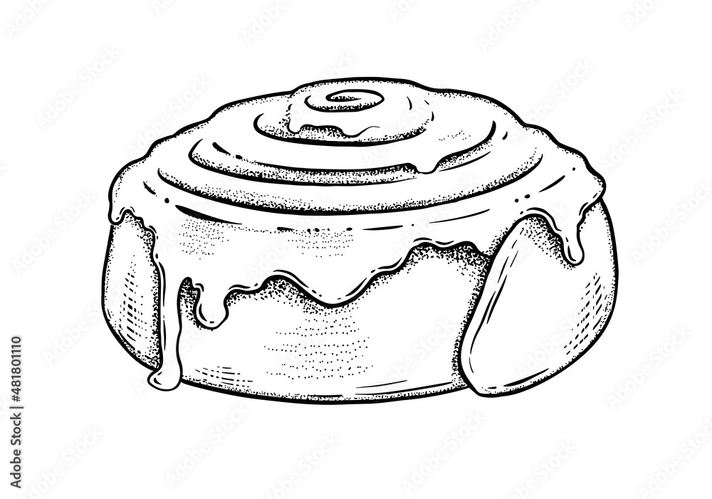 Vector illustration of Cinnamon Roll Stock Vector | Adobe Stock