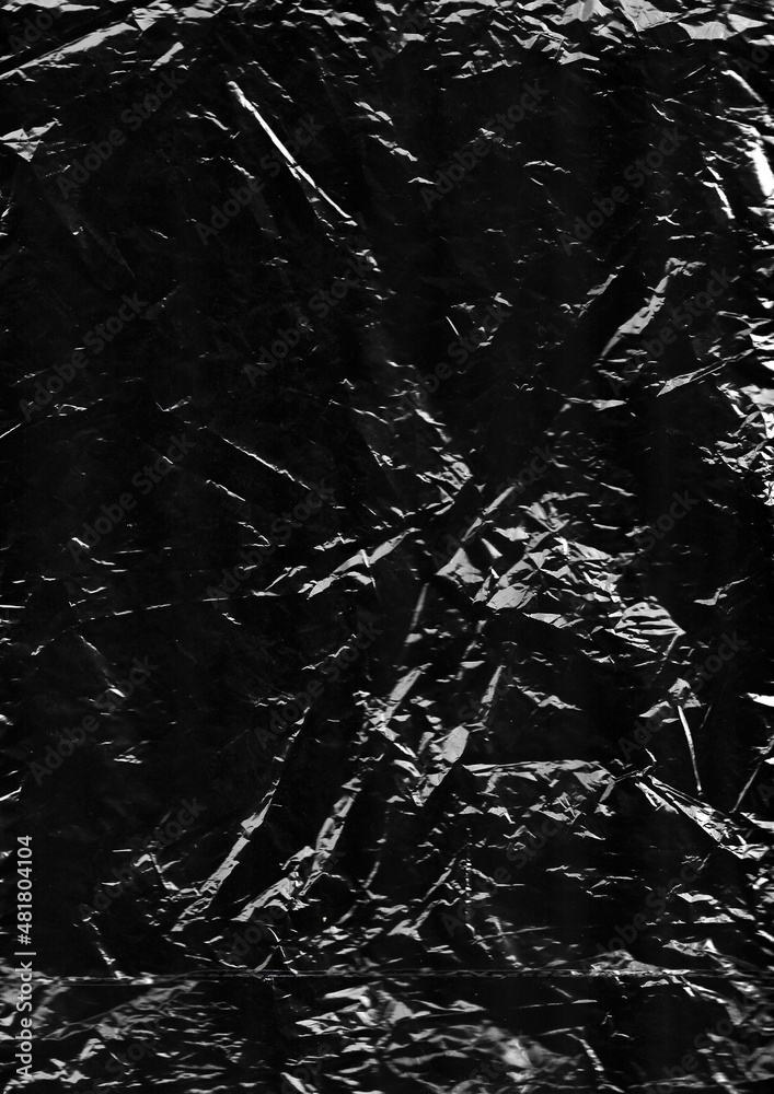 black crumpled plastic texture Stock Photo | Adobe Stock