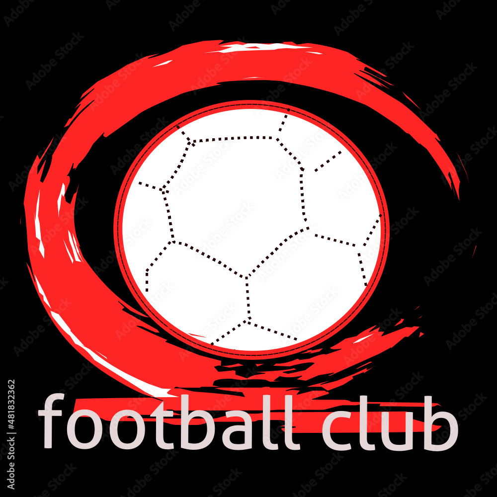 football logo icon with editable word football club Stock Vector ...