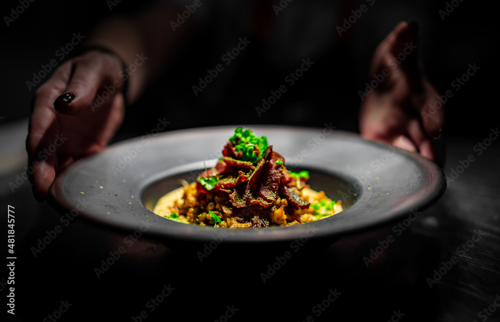 Hands Holding Plate Of Food