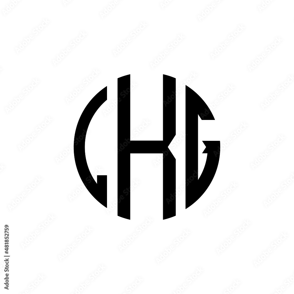 LKG letter logo design. LKG modern letter logo with black background ...