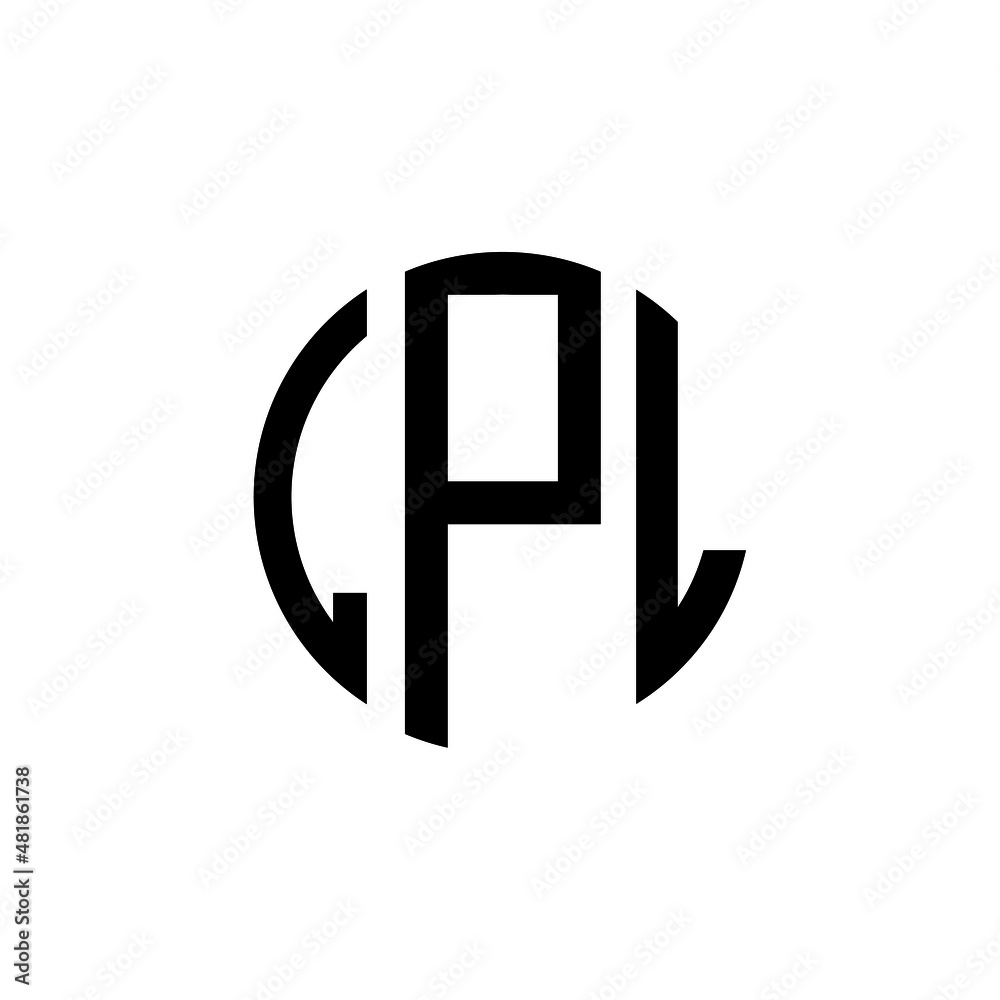 LPL letter logo design. LPL modern letter logo with black background ...