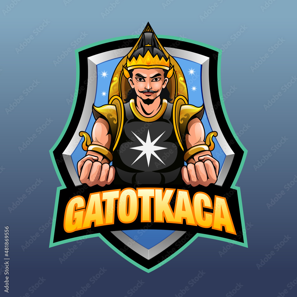 Vector illustration, modifying the character of Gatotkaca as a mascot ...