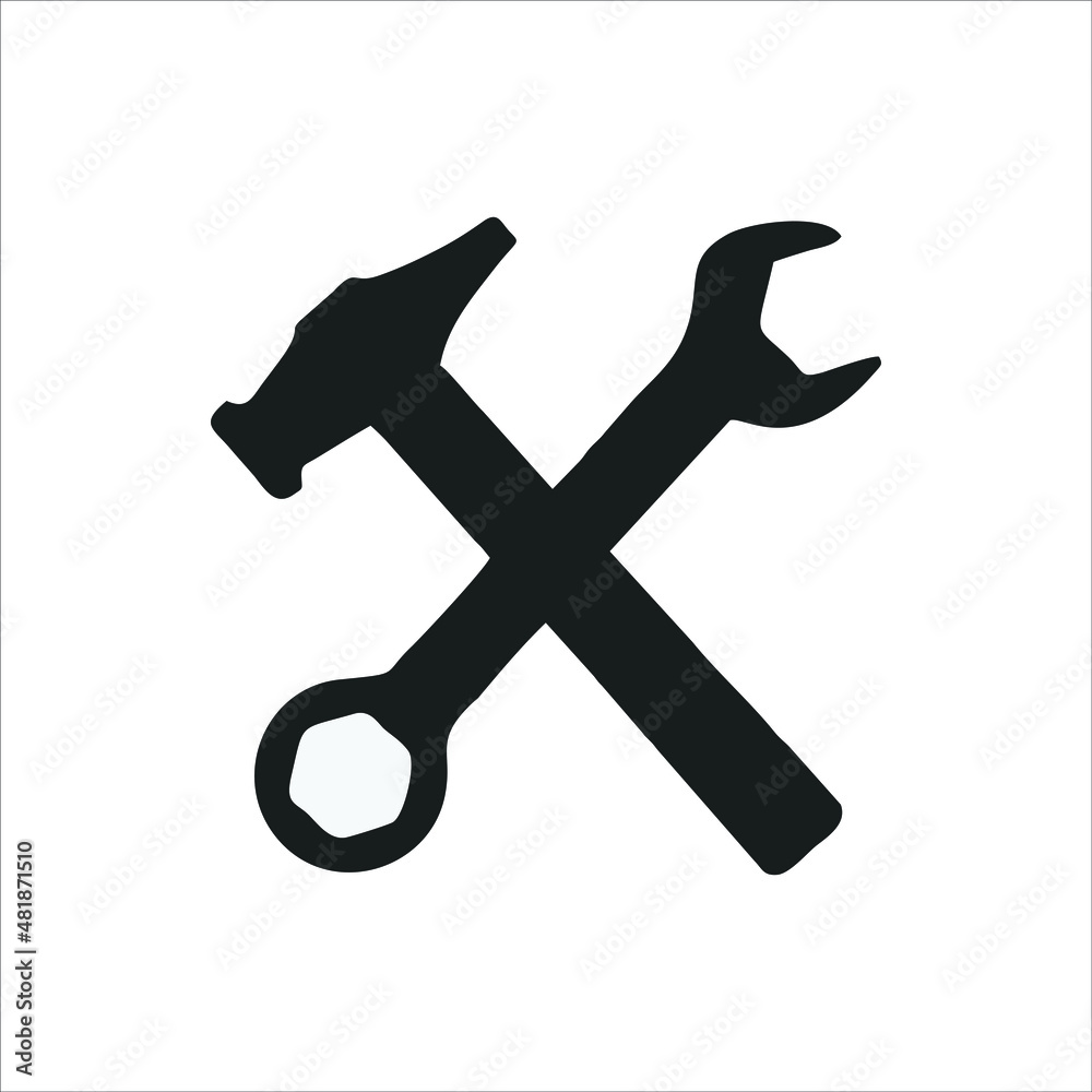 hammer icon isolated on white background from labor day collection ...
