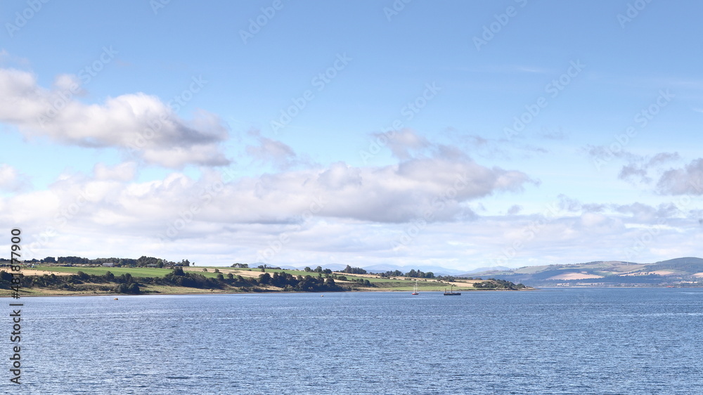 The Black Isle. The view from Invergordon across Cromarty Firth to the ...