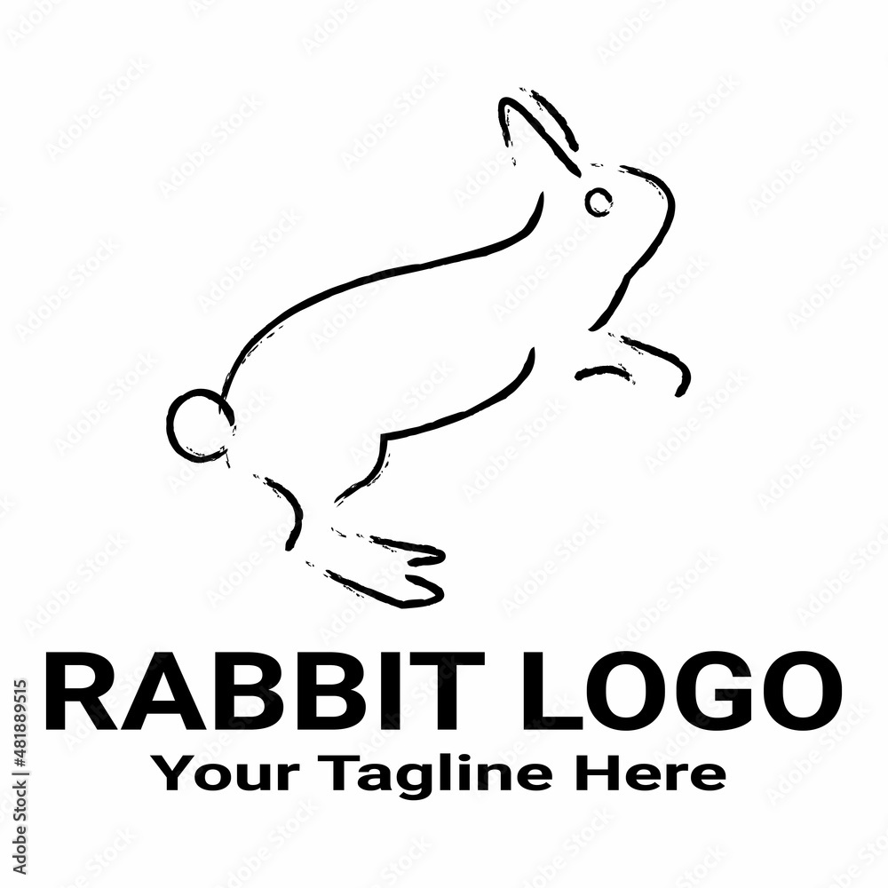 Rabbit logo design. Simple animal logo design. Suitable for ...