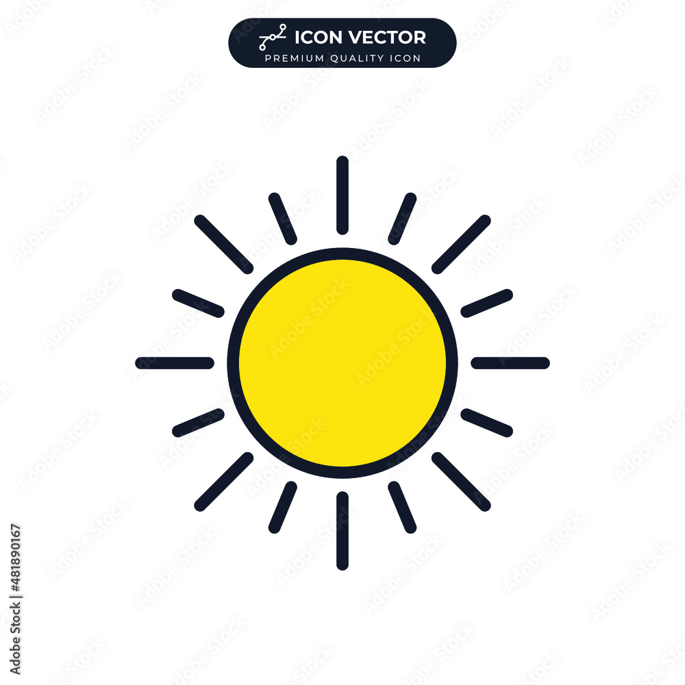 Sun Brightness icon symbol template for graphic and web design ...